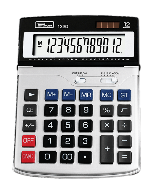 Papelería Comercial - CALCULADORA DE ESCRITORIO 12 DIG. PRINTAFORM 1320
