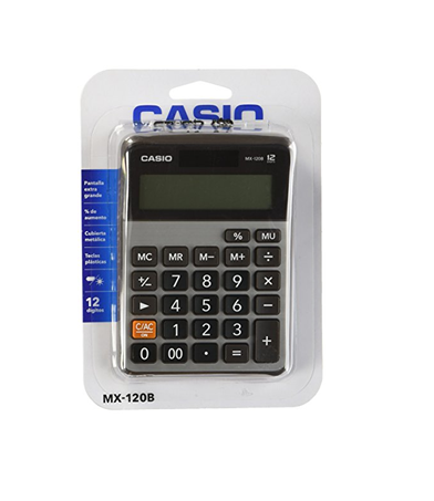Papelería Comercial - CALCULADORA DE ESCRITORIO 12 DIG. CASIO MX120B