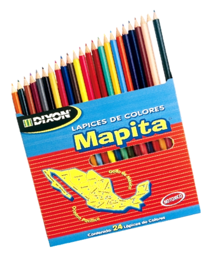 Papelería Comercial - COLORES DE MADERA C/24 LARGOS MAPITA