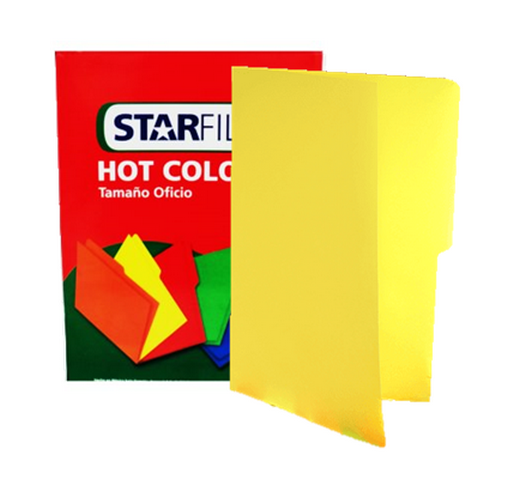 Papelería Comercial - FOLDER T. OFICIO FOSFORESCENTE AMARILLO C/U
