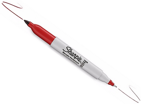 Papelería Comercial - MARCADOR PERMANENTE SHARPIE TWIN TIP C. ROJO