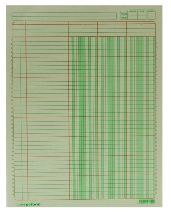 Papelería Comercial - 3403 TABULAR CONCEPTO Y 3 COLUMNAS
