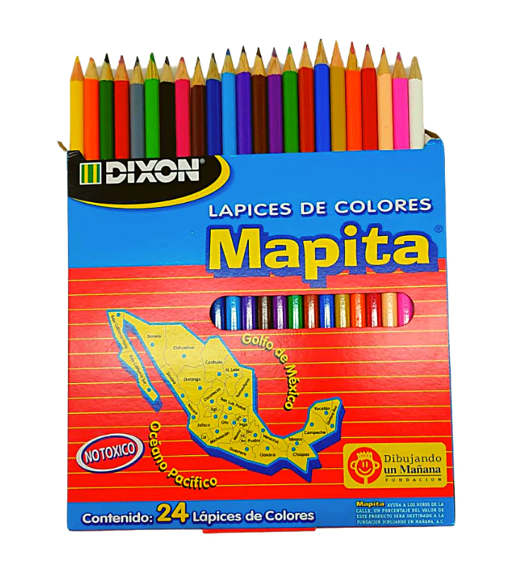 Papelería Comercial - COLORES DE MADERA C/24 LARGOS MAPITA
