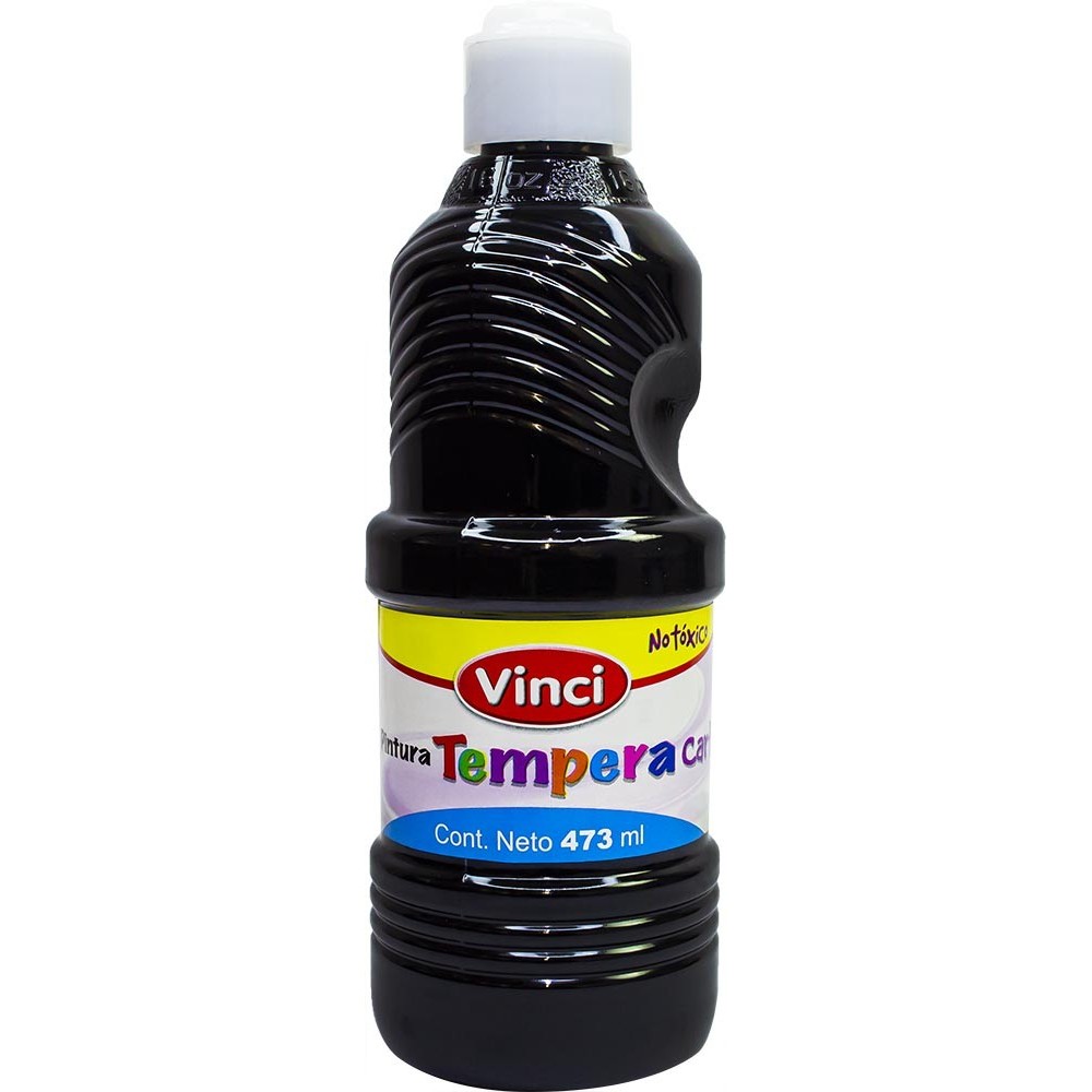Papelería Comercial - PINTURA TEMPERA VINCI 473 ML. COLOR NEGRO