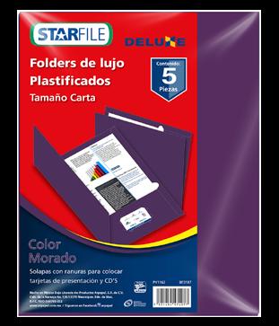 Papelería Comercial - FOLDER T.CARTA PLASTIFICADO C.MORADO