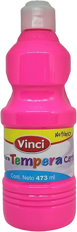 Papelería Comercial - PINTURA TEMPERA VINCI 473 ML. ROSA NEON