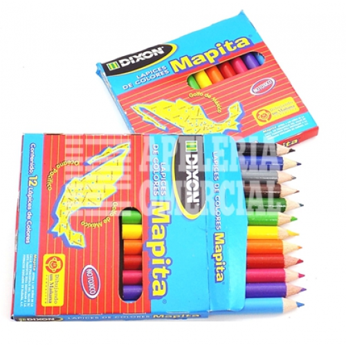 Papelería Comercial - COLORES DE MADERA C/12 CORTOS MAPITA