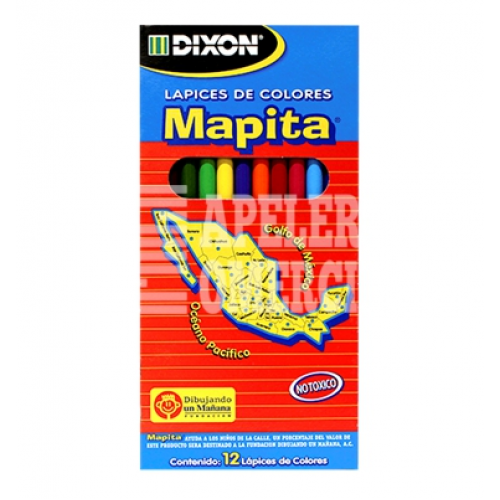 Papelería Comercial - COLORES DE MADERA C/12 LARGOS MAPITA