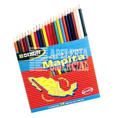 Papelería Comercial - COLORES DE MADERA C/24 LARGOS MAPITA