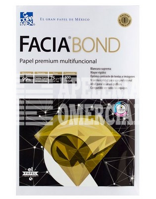 Papelería Comercial - PAPEL BOND T/DOB CARTA 75 KGS FACIA BOND C/500