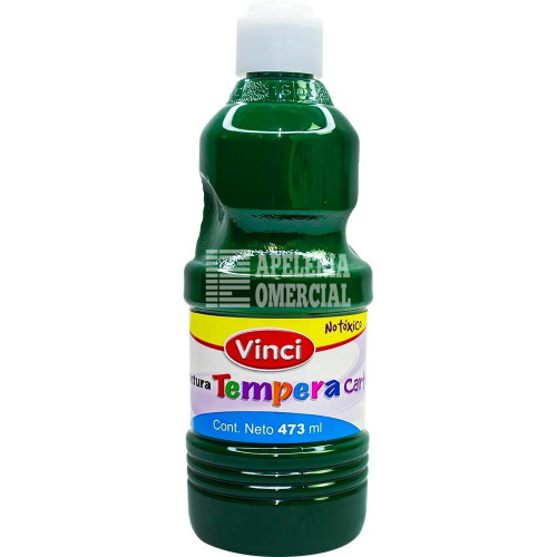 Papelería Comercial - PINTURA TEMPERA VINCI 473 ML. COLOR VERDE