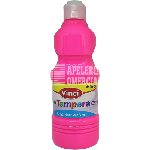 Papelería Comercial - PINTURA TEMPERA VINCI 473 ML. ROSA NEON